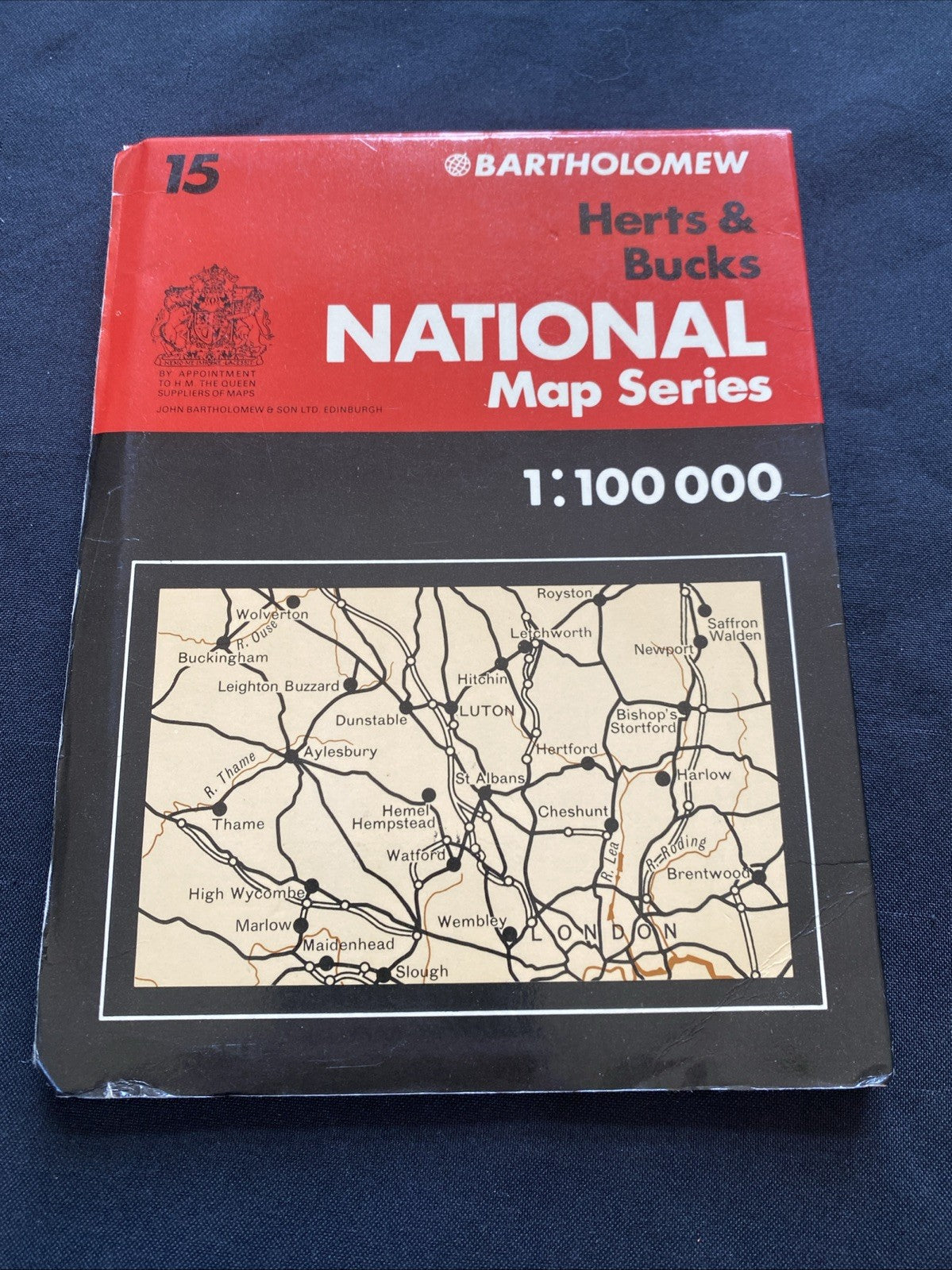Herts & Bucks Bartholomew National Map 1:100 Scale #15 (1268) – Safari ...